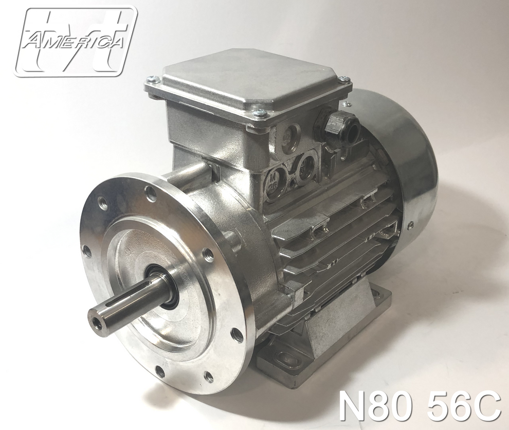 2hp 2pole 3ph NEMA 56C AC Motors & Brake Motors – TVT America